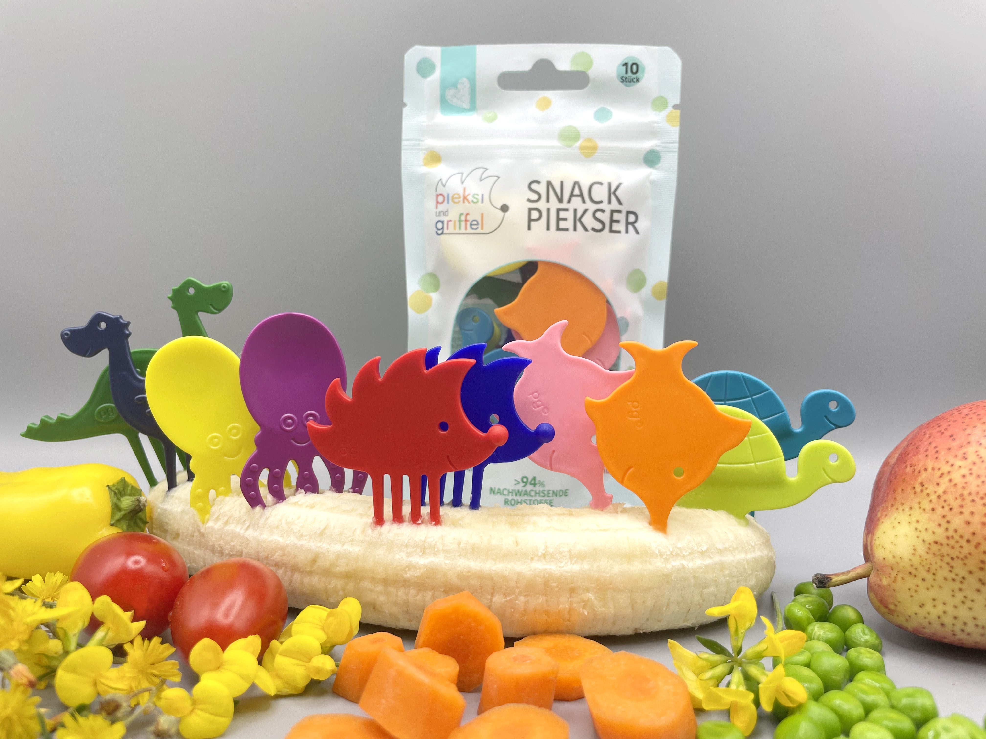 Pieksi und Griffel – Die Snack Piekser für Klein & Gross